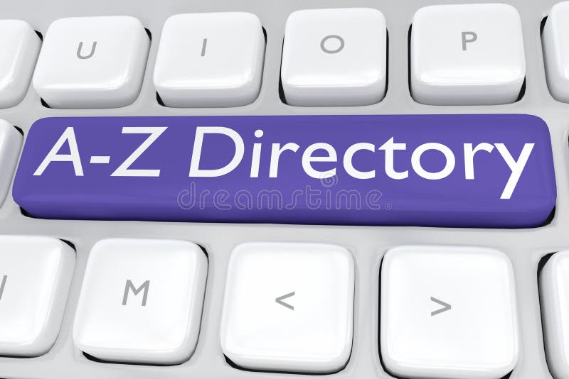 A-Z Directory concept stock illustration. Illustration of details ...