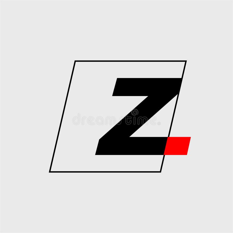 Z Dot Company Name Monogram. Z Red Icon Stock Vector - Illustration of ...