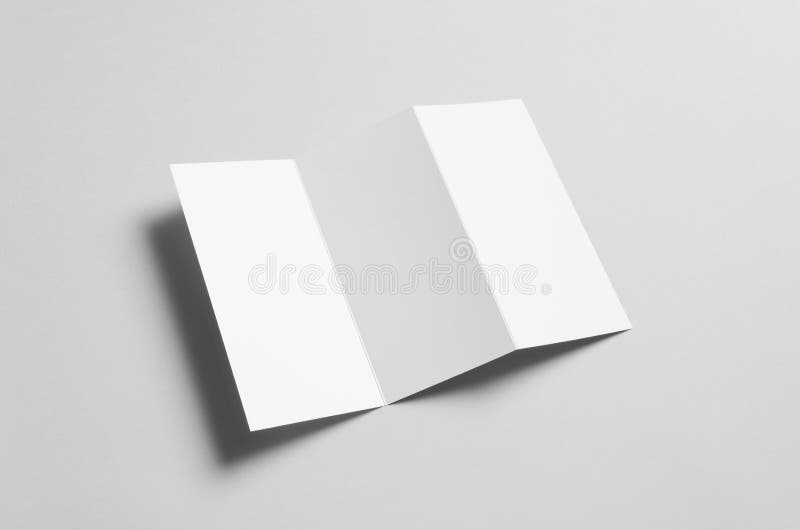 A4 Z-Fold Brochure Mock-Up stock image. Image of design - 187071501