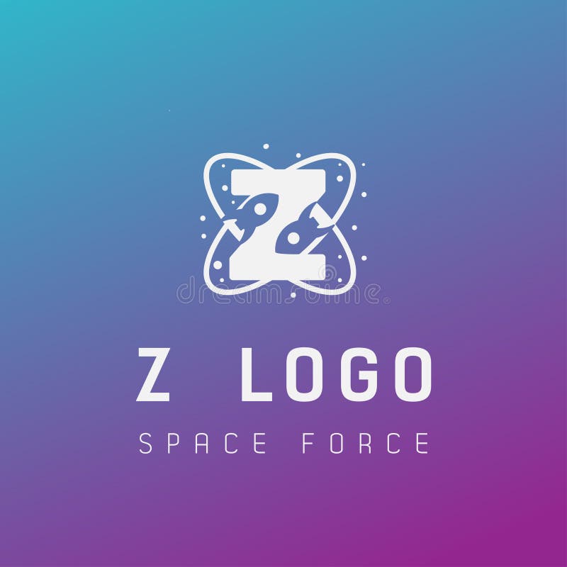 Z Initial Space Force Logo Design Galaxy Rocket Vector in Gradient ...