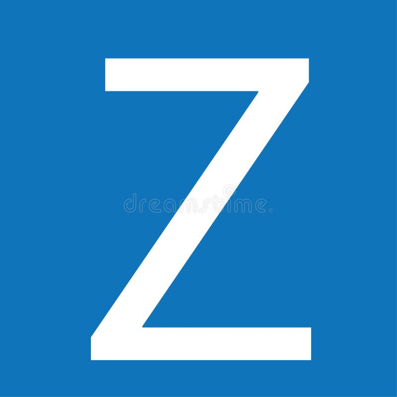 Z Letter on Blue Background Stock Illustration - Illustration of logo ...