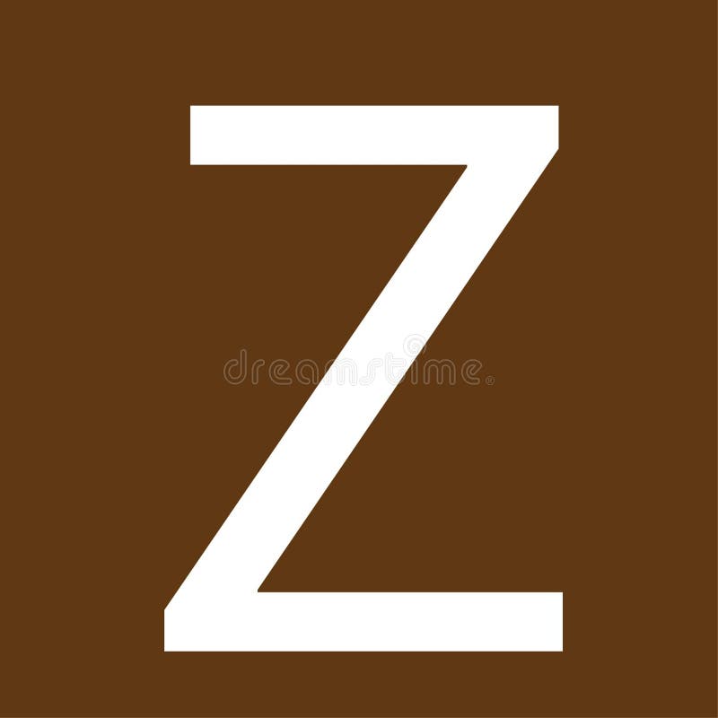 Z Letter on Brown Background Stock Illustration - Illustration of idea ...
