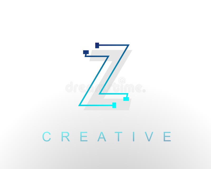 Z Letter Connect Dot Network Logo Icon Design Vector Image Stock Vector ...