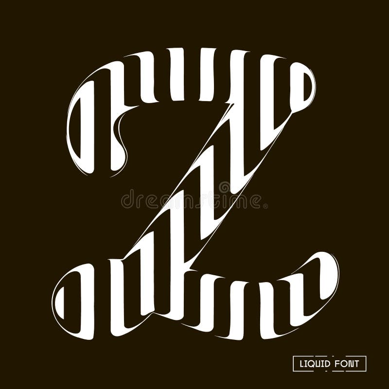 Z Letter Formed by Parallel Lines. a Letter Made of Glass through Which ...