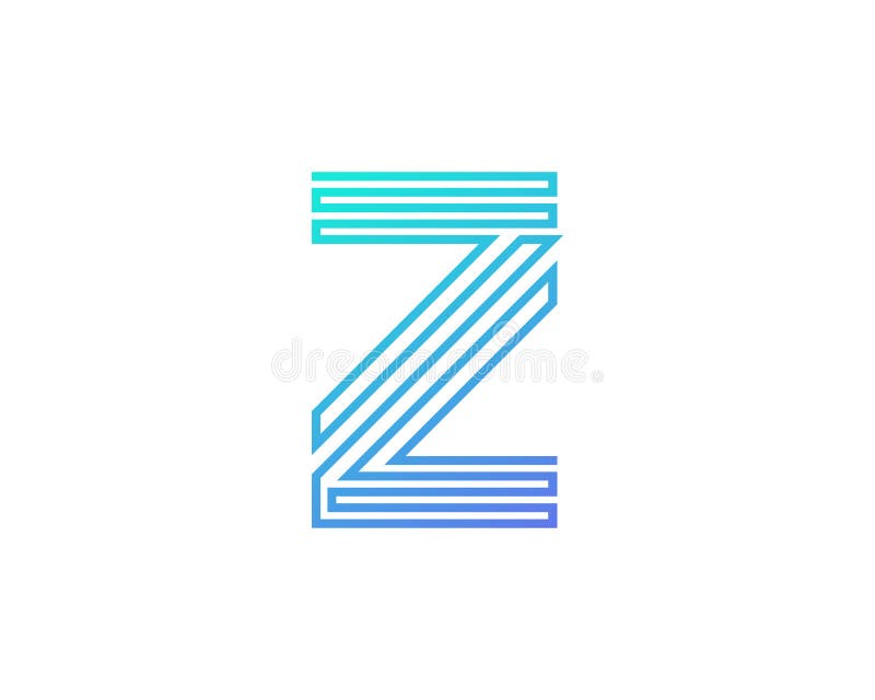 Z Letter Line Texture Logo Icon Design Stock Vector - Illustration of ...