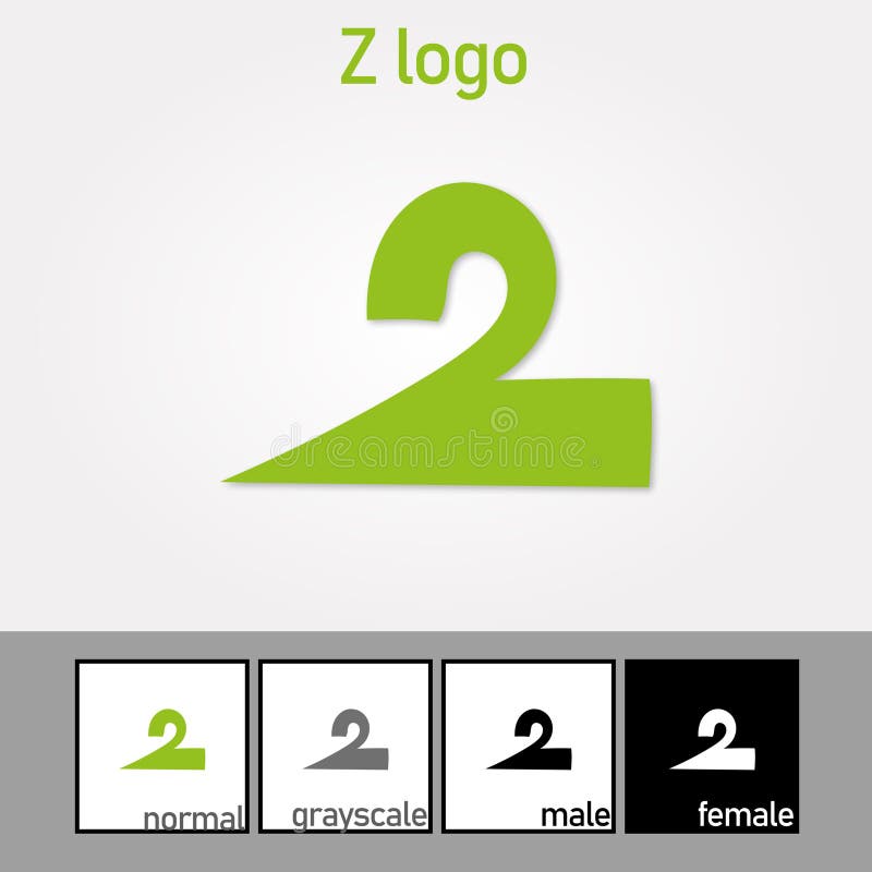 Z Letter Logo. Green Color stock vector. Illustration of initial ...