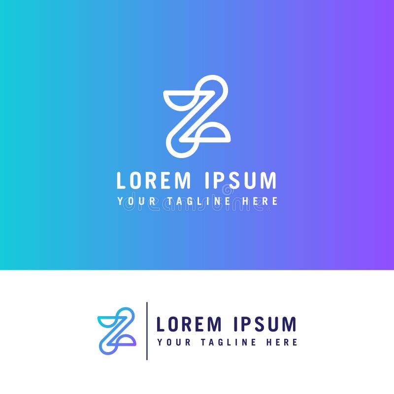 Z Letter Mono Line Logo with Minimalist Style Stock Vector ...