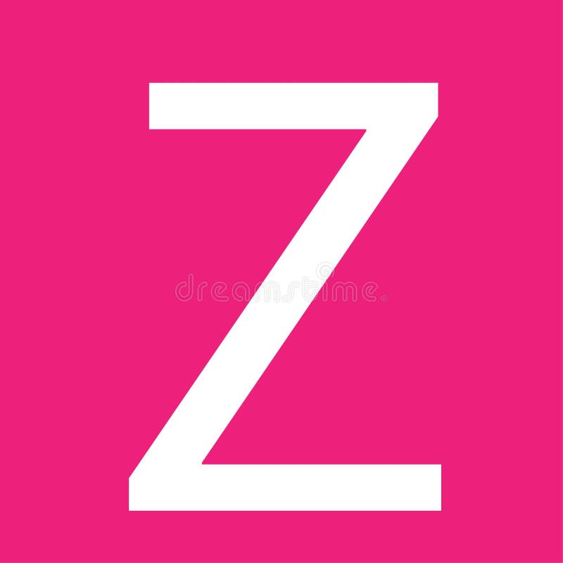 Z Letter on Pink Background Stock Illustration - Illustration of type ...