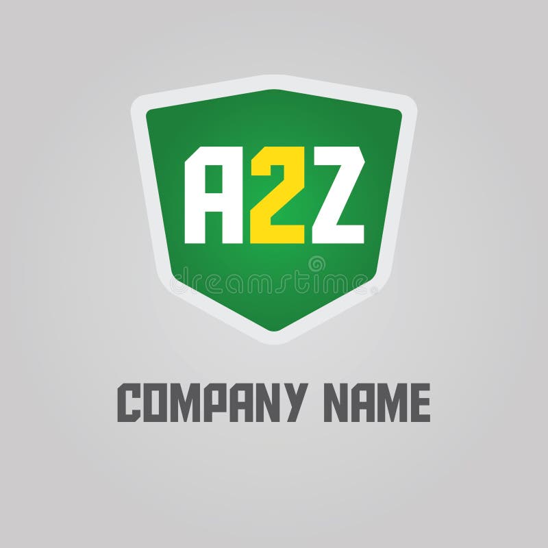 A2Z Logo Design with Shield Stock Illustration - Illustration of ...