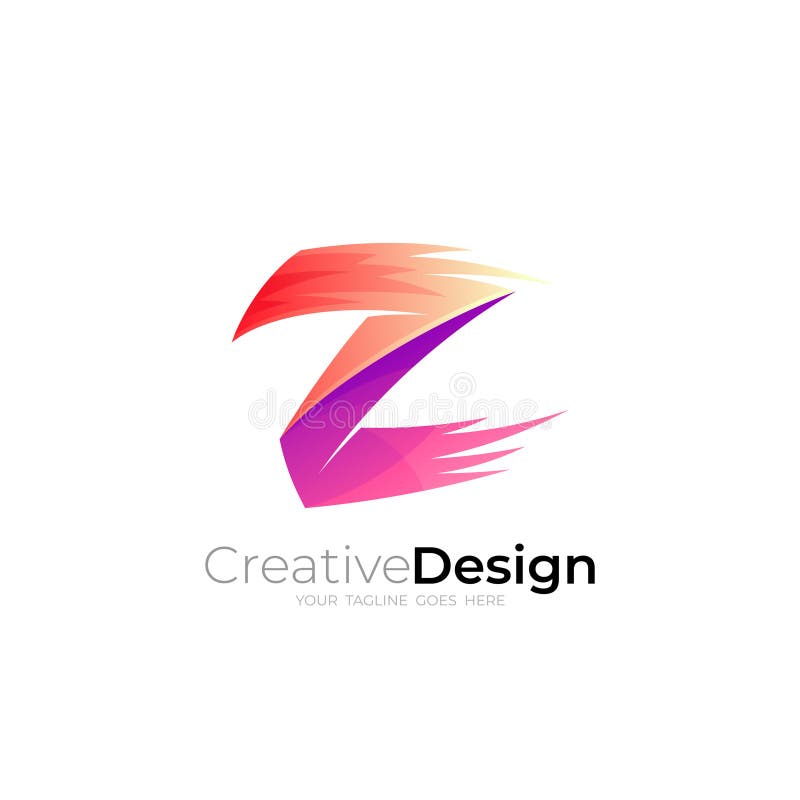 Z Logo, Letter Z Logo and Red Color, Z Logo and Swoosh Design Vector ...