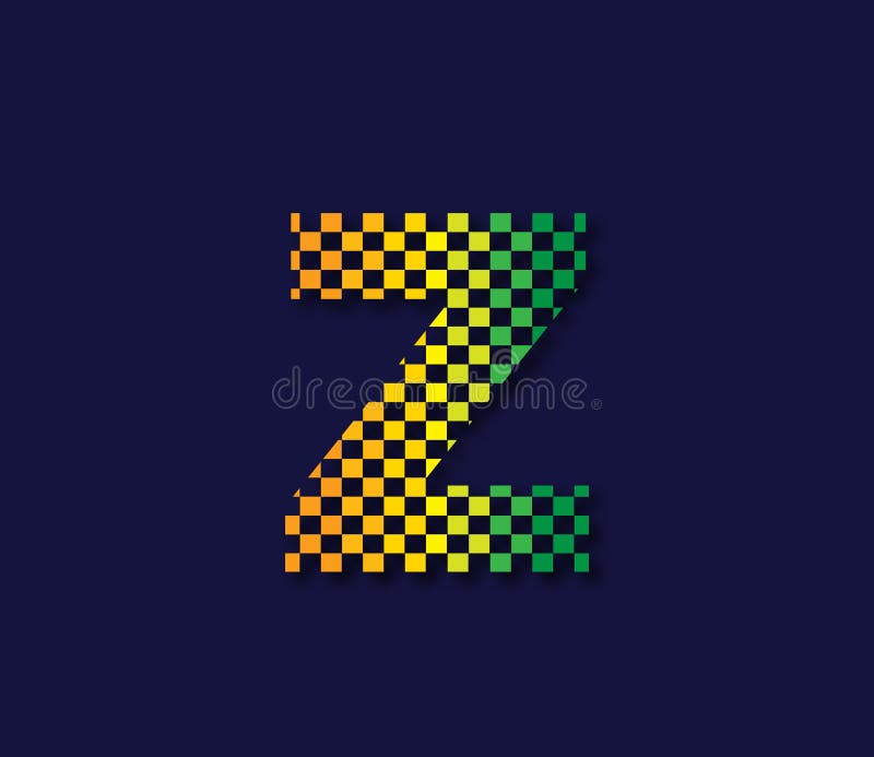 Z Megapixels Creative Logo Design Concept Stock Vector - Illustration ...