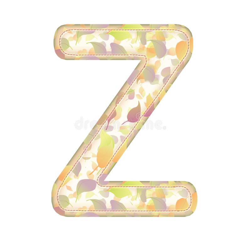 Z Patchwork Letters stock illustration. Illustration of stiches - 372383011