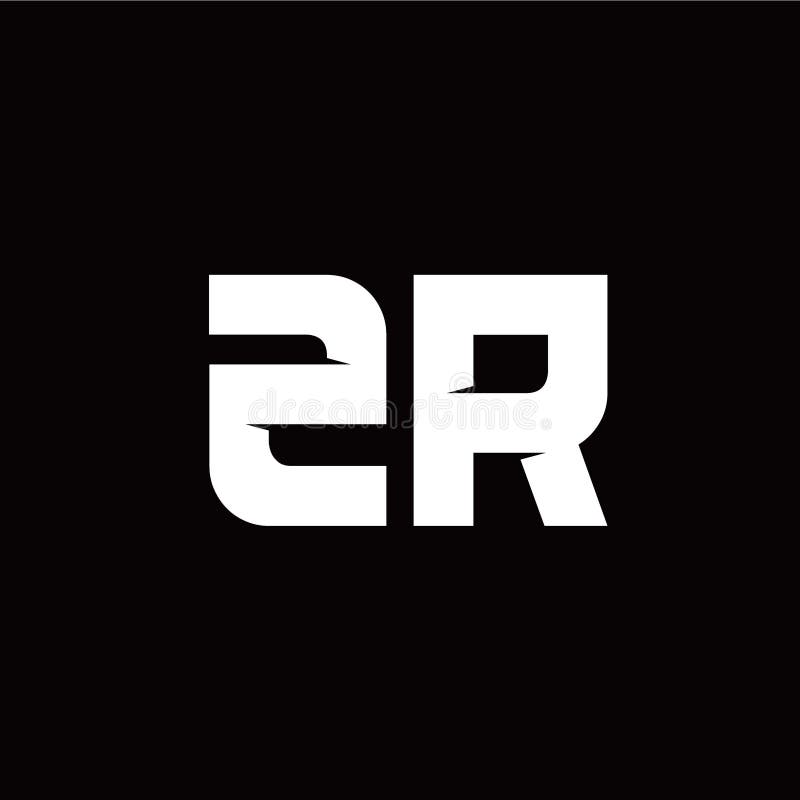 Z R Letter Monogram Style Initial Logo Template Stock Illustration ...