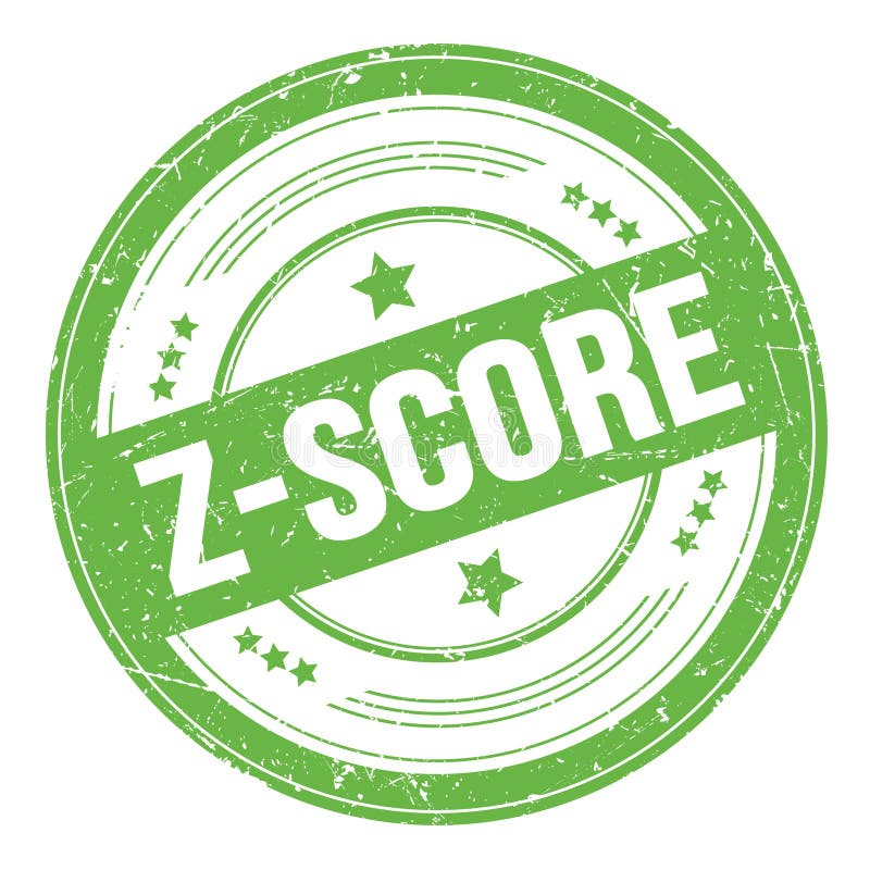 Z-SCORE Text on Green Round Grungy Stamp Stock Illustration ...