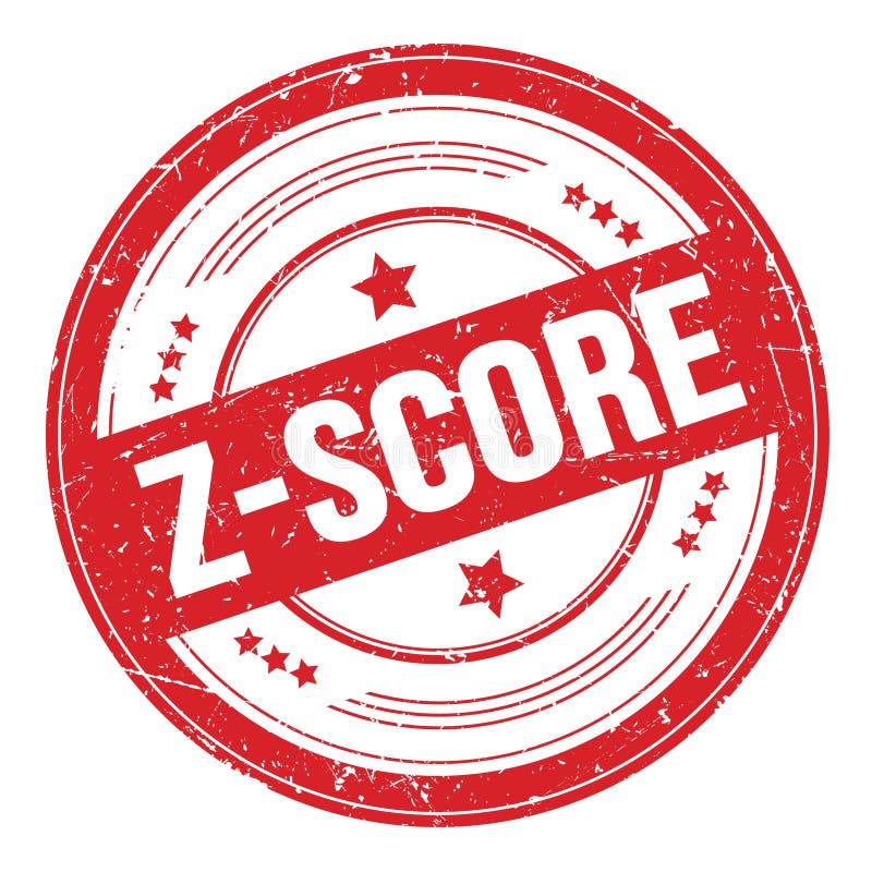 Z-SCORE Text on Red Round Grungy Stamp Stock Illustration ...