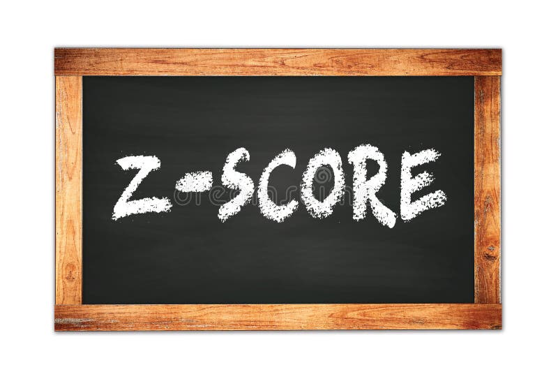 Z-SCORE Text Written on Wooden Frame School Blackboard Stock ...