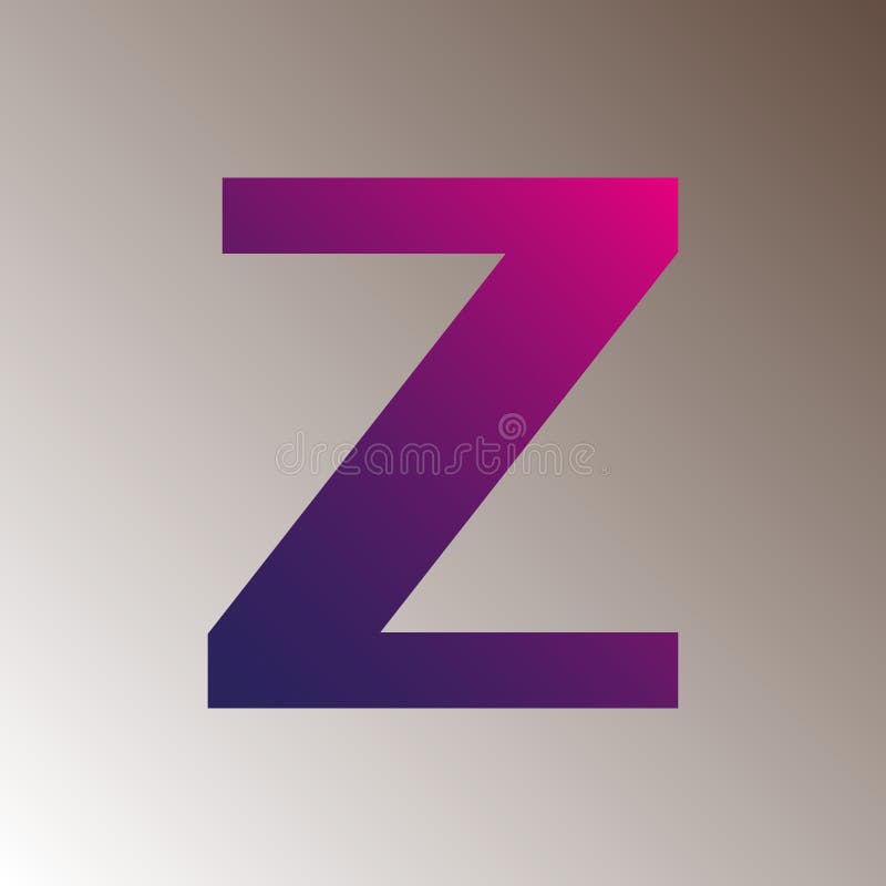 Z Text Gradient Color Letter Mark Logo Template Vector Design Stock ...