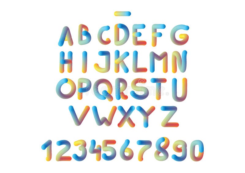 A-Z Typo Fatty Alphabets Vector Stock Vector - Illustration of letters ...