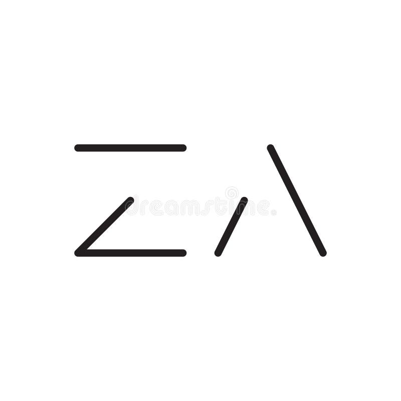 Za Initial Letter Vector Logo Icon Stock Vector - Illustration of ...