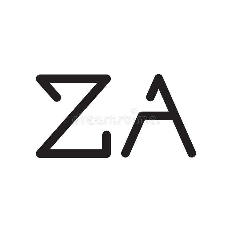 Za Initial Letter Vector Logo Icon Stock Vector - Illustration of sign ...