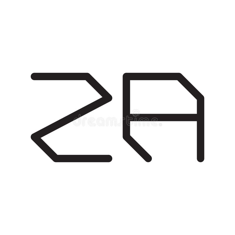 Za Initial Letter Vector Logo Icon Stock Vector - Illustration of flat ...