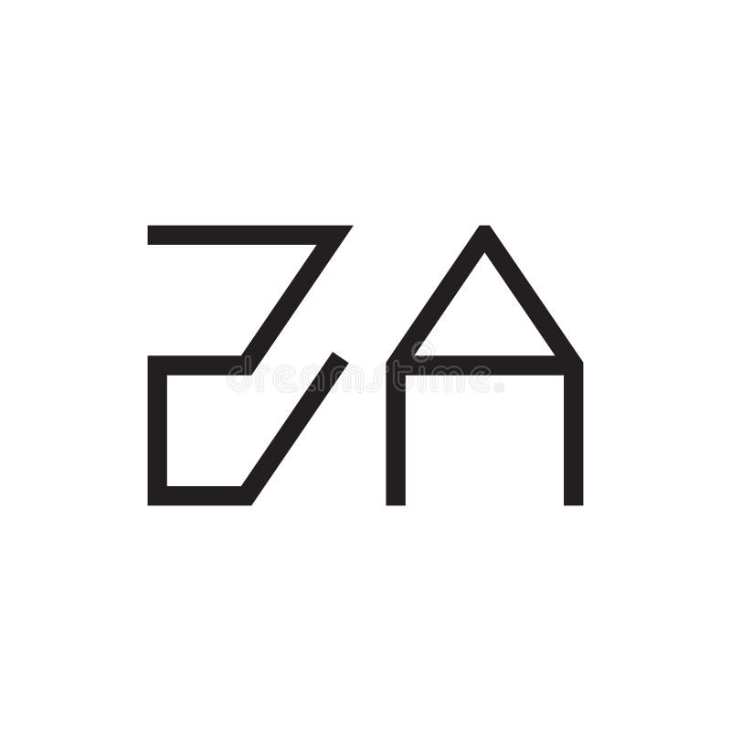 Za Initial Letter Vector Logo Icon Stock Vector - Illustration of ...