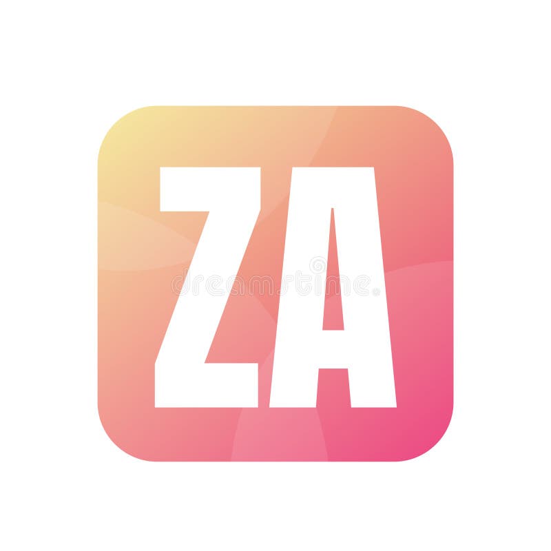 ZA Letter Logo Design with Simple Style Stock Vector - Illustration of ...