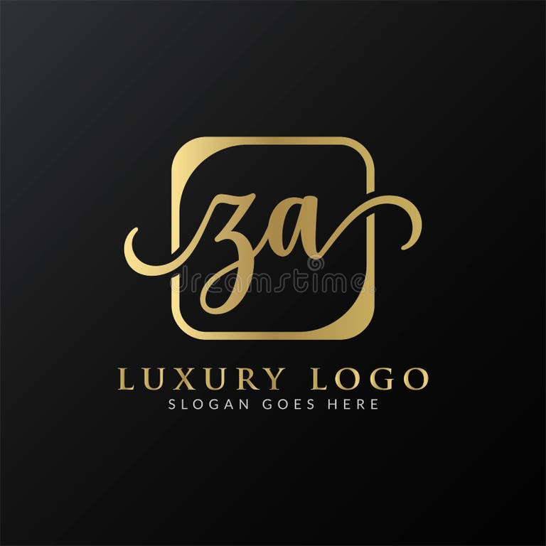 ZA Logo Design Vector Template. Initial Luxury Letter ZA Vector ...
