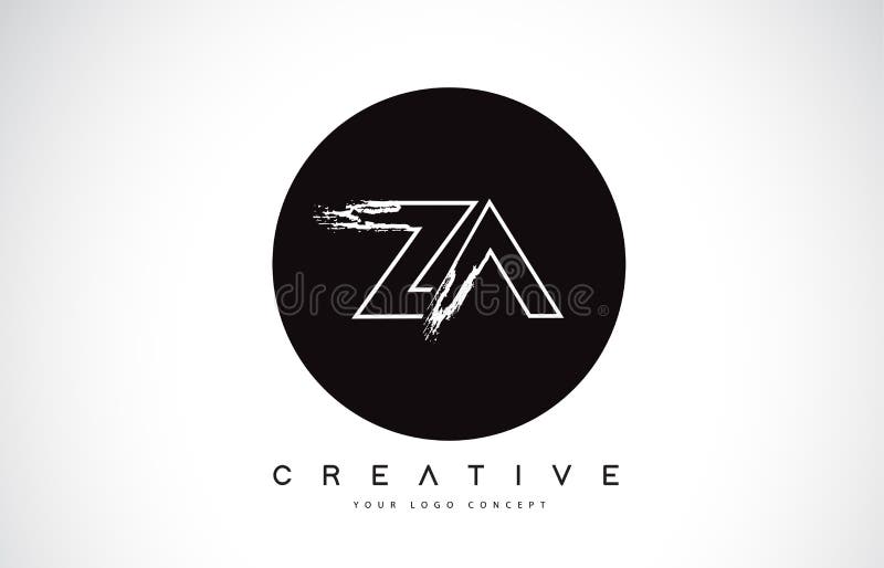 ZA Modern Leter Logo Design with Black and White Monogram. Creative ...