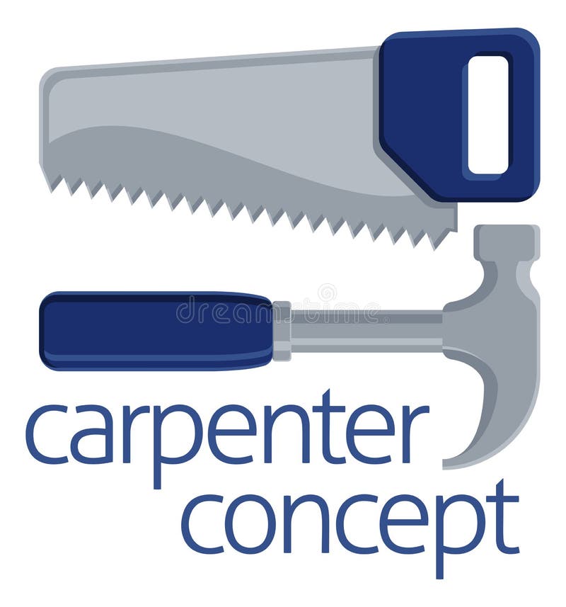Zaag En Hamerhulpmiddelenconcept Vector Illustratie - Illustration of ...