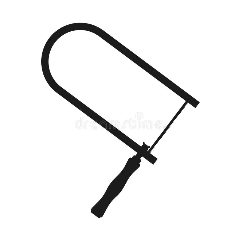 Zaag Vector Zwart Pictogram Op Witte Achtergrond Vector Illustratie ...