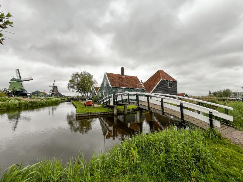 Zaanse Schans Open-air Museum in Zaandam. Province of North Holland in ...