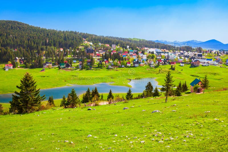 Zabljak Town and Durmitor Massif, Montenegro Stock Image - Image of ...