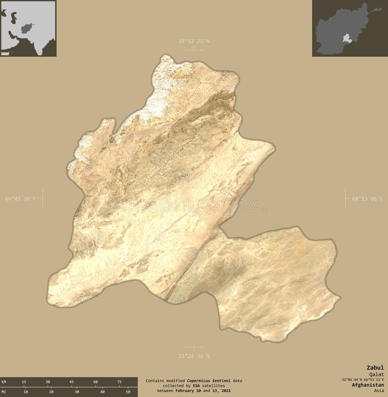 Zabul, Afghanistan - Composition. Sentinel-2 Satellite Stock ...