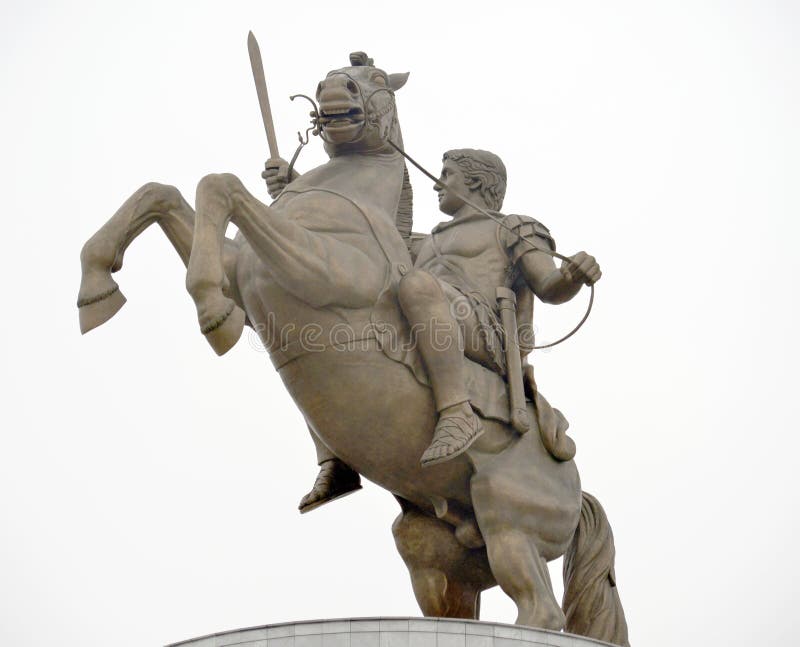 Zabytek Aleksander Wielki zdjęcie stock. Obraz złożonej z pysznienie ...