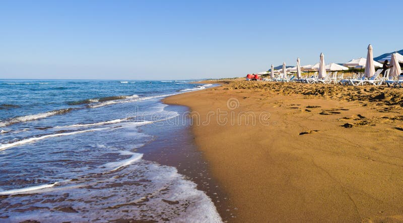 Zacharo strand, Grekland arkivfoto. Bild av peloponnesos - 112816174