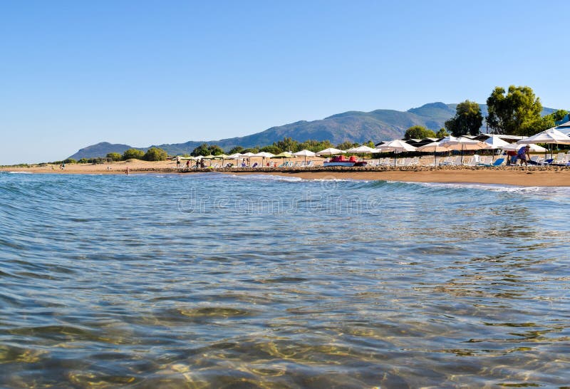 Zacharo strand, Grekland arkivfoto. Bild av peloponnesos - 112816174
