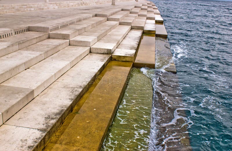 Zadar Sea Organs - Powered by the Sea Stream Stock Image - Image of ...