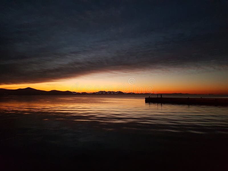 Zadar sunset editorial photography. Image of reflection - 84843407