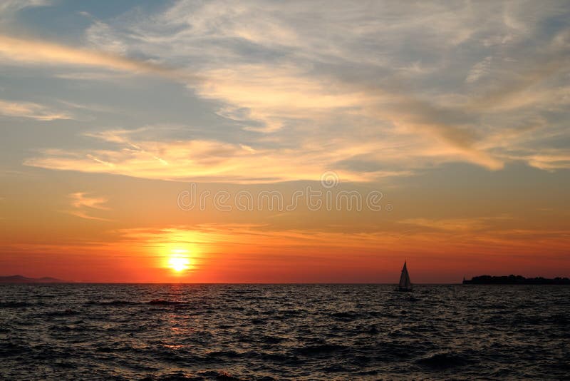 Zadar Sunset 1 stock photo. Image of place, cloud, croatia - 76069154