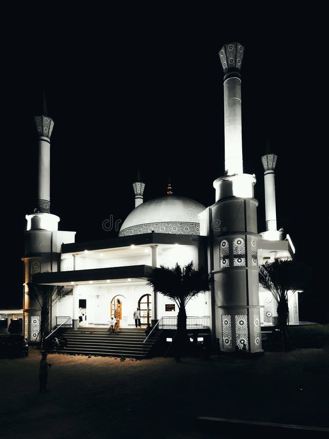 Zaenal Muttaqien Mosque stock photo. Image of islam - 258593926