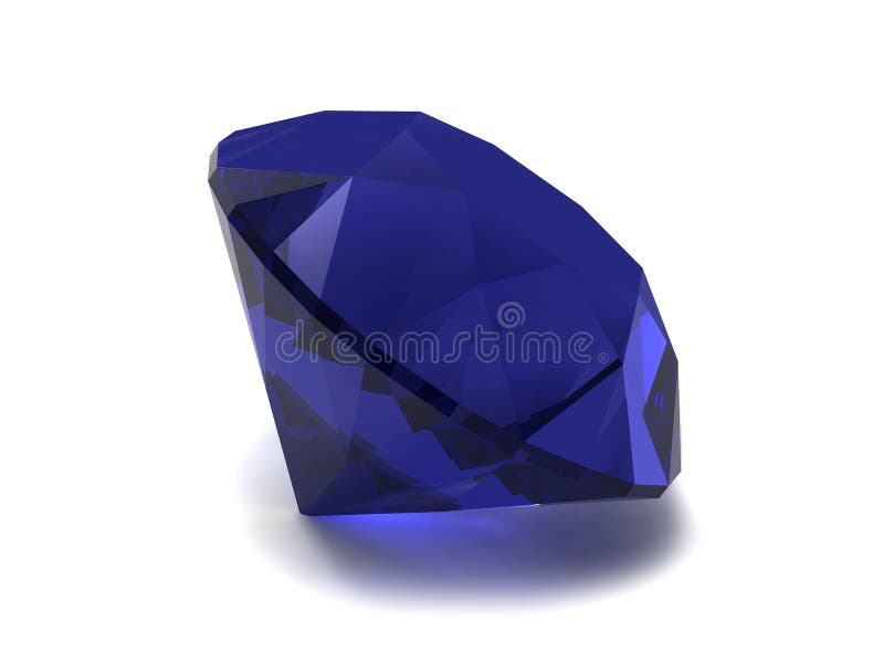 Aislado En El Ejemplo Azul Blanco Del Zafiro Ilustración del Vector ...