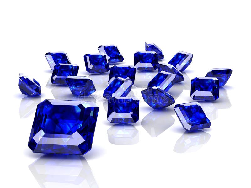 Zafiro azul stock de ilustración. Ilustración de joya - 31443277