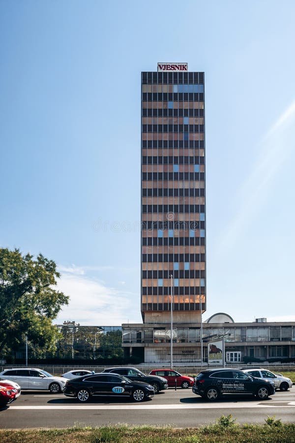 Vecernji List, a Soviet Building in Zagreb, Central Croatia Editorial ...