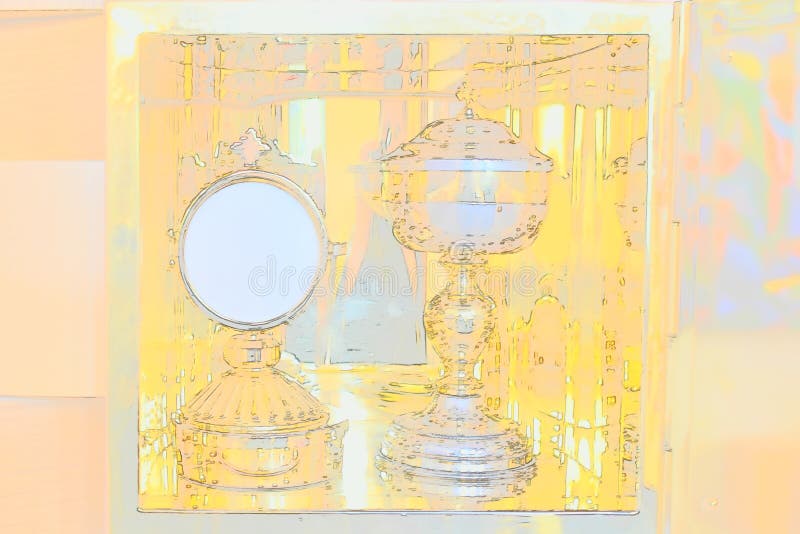 The Host in the Tabernacle. Stock Illustration - Illustration of mercy ...