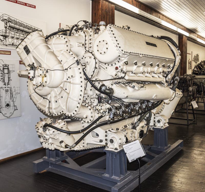 The Engine of the Old Plane. Editorial Stock Image - Image of wires ...