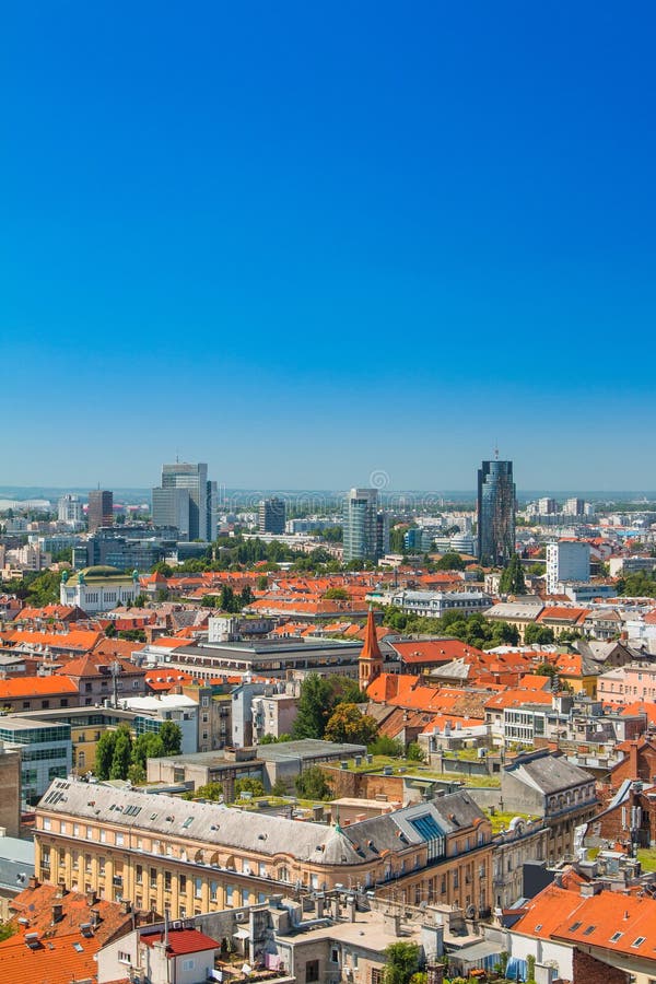 Zagreb Down Town Skyline, Croatia Stock Image - Image of landscape ...