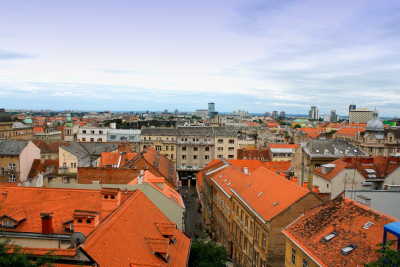 Zagreb Landscape - Croatia. Stock Photo - Image of city, morning: 75598790