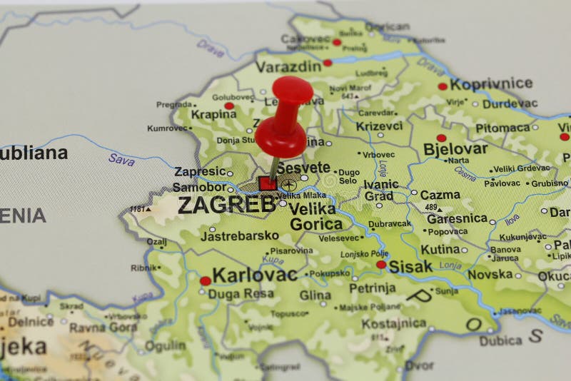 Zagreb city map stock image. Image of closeup, isolated - 57366165
