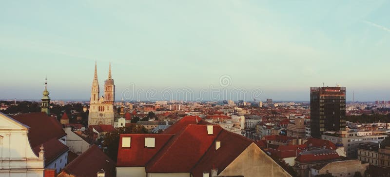 Zagreb view editorial photography. Image of eurotrip - 86185802